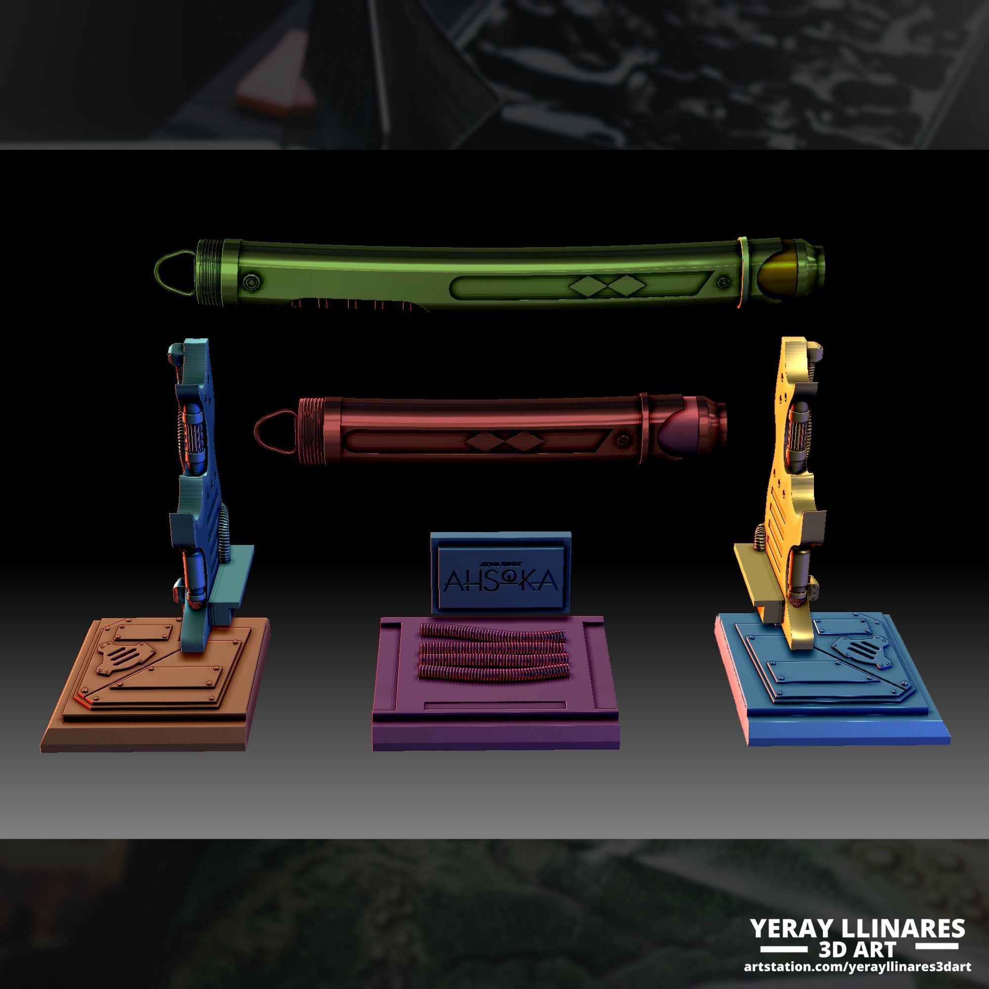 JEDI AHSOKA SABLE SET REPLICA 3D model 3D printable | CGTrader