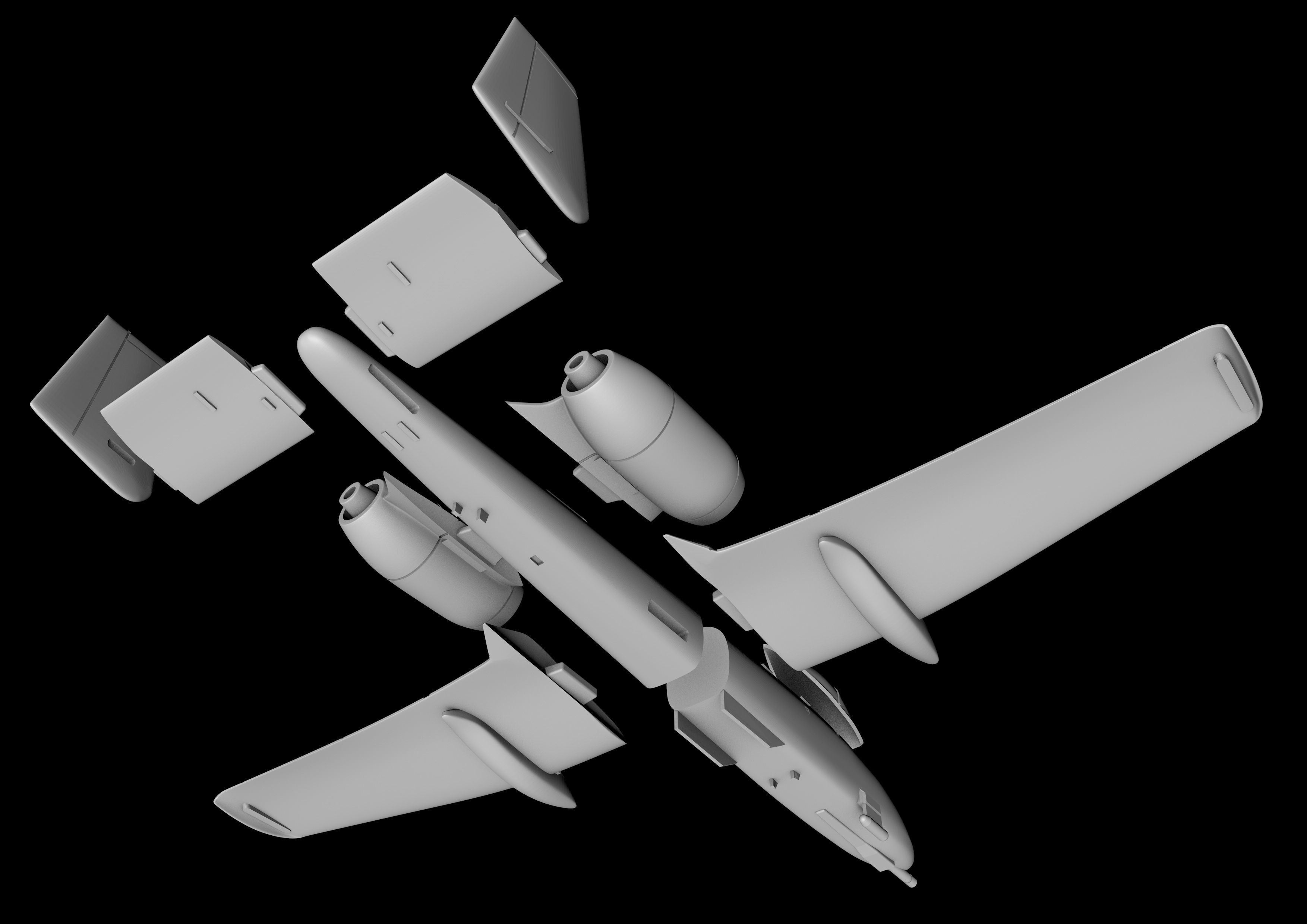 A10-A THUNDERBOLT-II Scale 1-72 Ready to Print STL FILES 3D model 3D ...