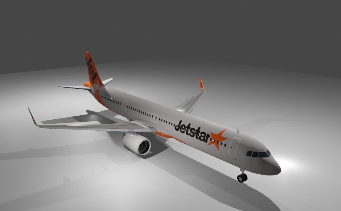 3D model Jetstar airbus a321neo 3D Model VR / AR / low-poly | CGTrader