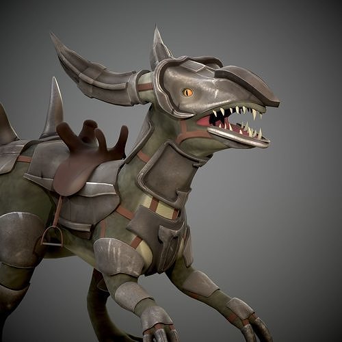 3D model Animated dinosaur in armor VR / AR / low-poly | CGTrader