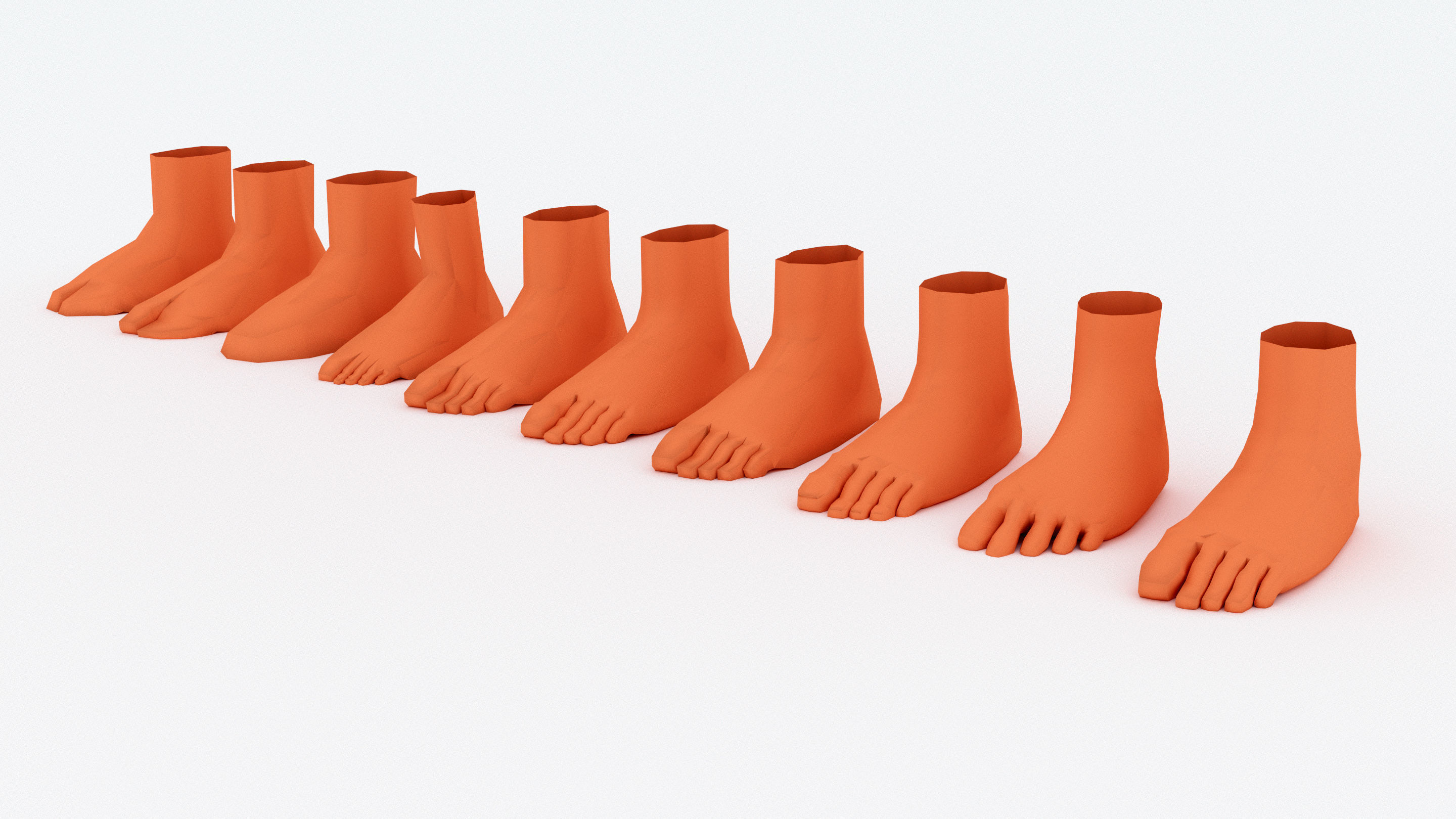 3D model Base Meshes for hand and feet VR / AR / low-poly | CGTrader