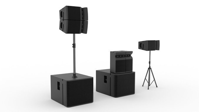 Concert Sound Systems Line Array JBL VRX 3D model | CGTrader