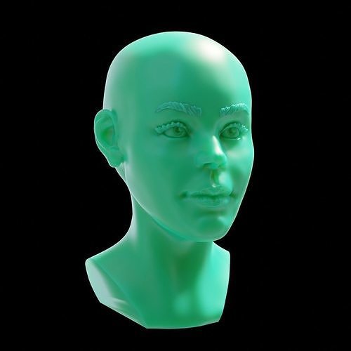 Female Head to print free 3D model 3D printable | CGTrader