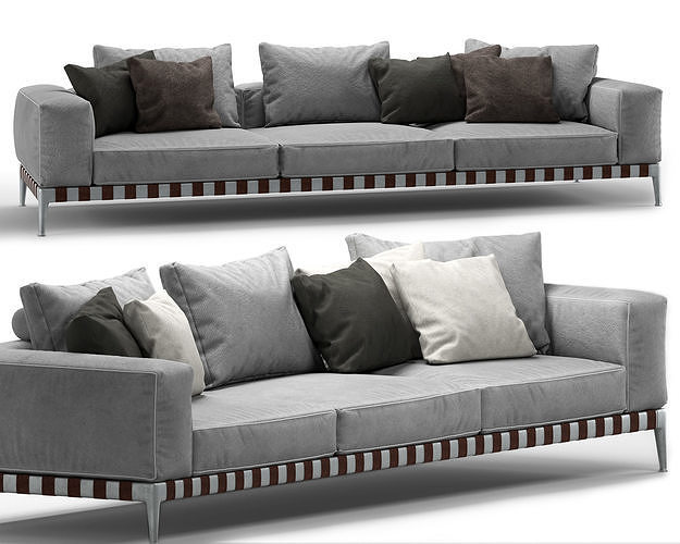 3D model Flexform Gregory Sectional Sofa - 01 VR / AR / low-poly | CGTrader