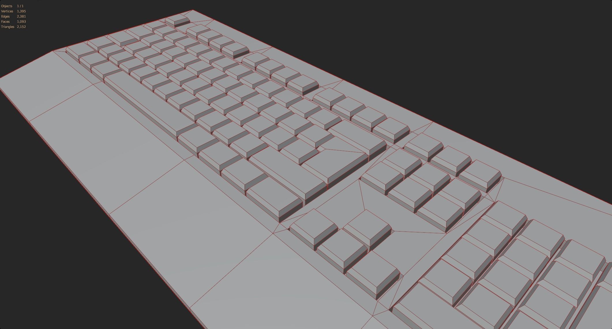 3D model Old retro keyboard game ready lowpoly dirty dirt pbr texture ...