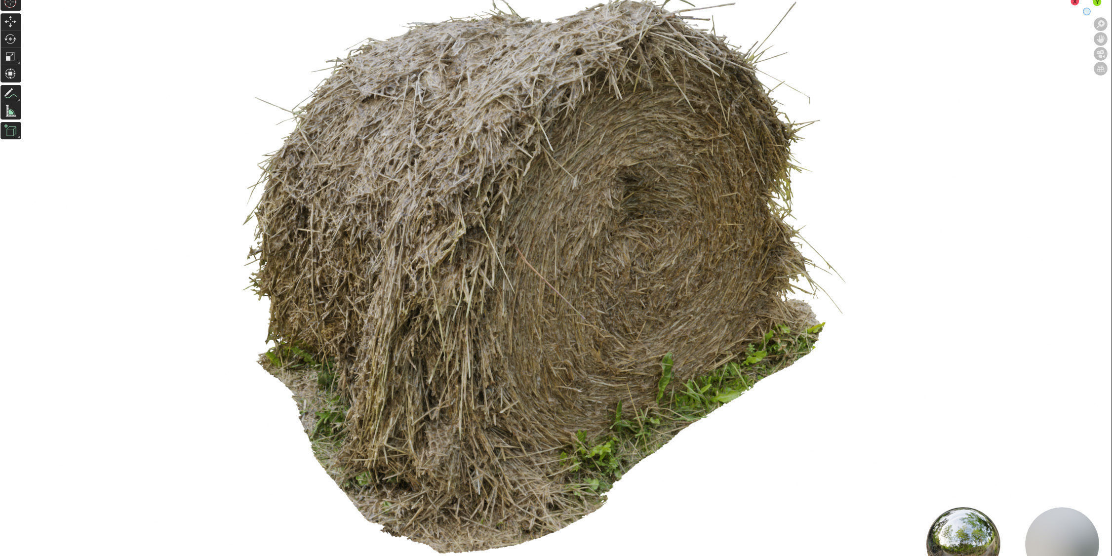 Round bale of hay 3D model | CGTrader