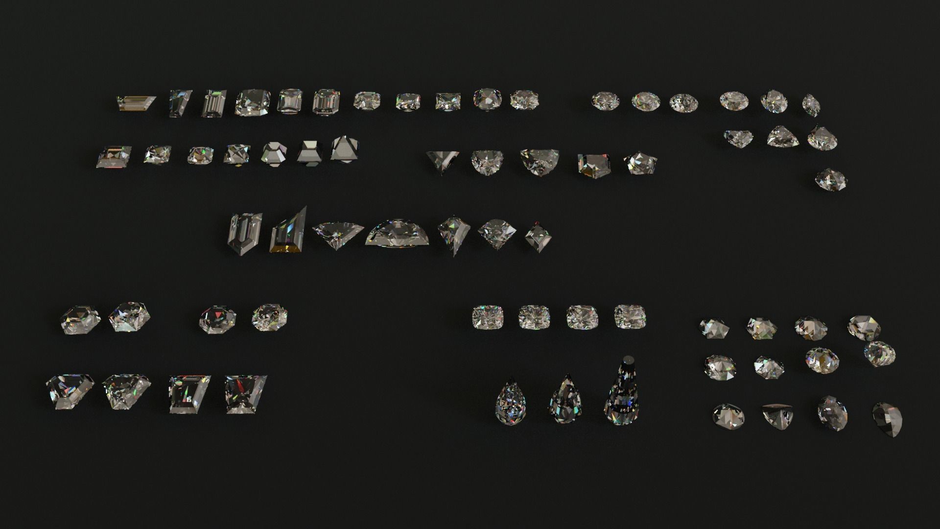 3D model Diamonds VR / AR / low-poly | CGTrader