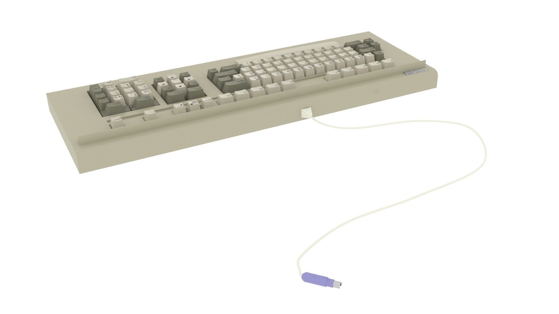 Retro Computer Keyboard 3D model | CGTrader