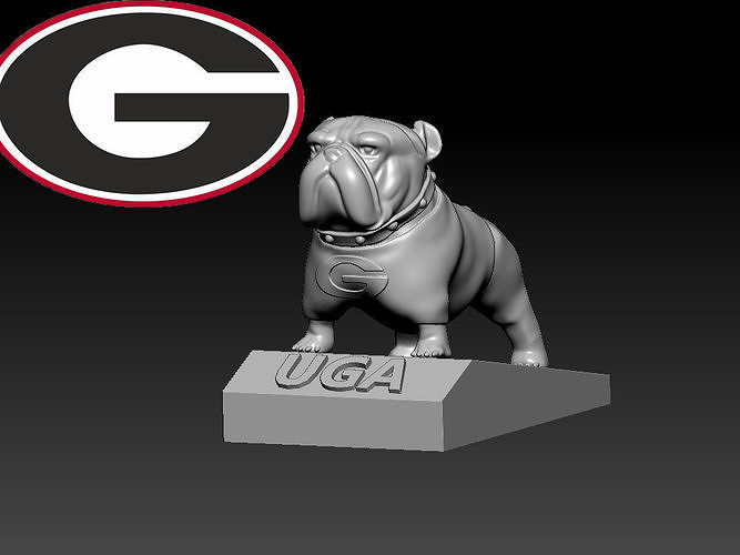 GEORGIA BULLDOGS MASCOT - NFL - NBL - SEC 3D model 3D printable | CGTrader
