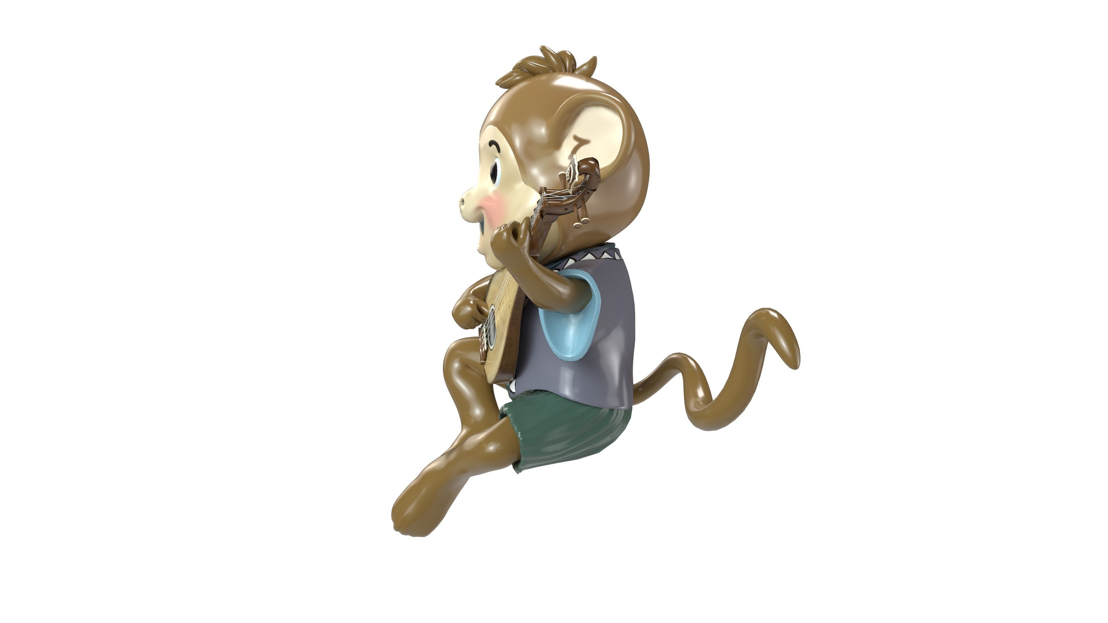 monkey 3D model 3D printable | CGTrader