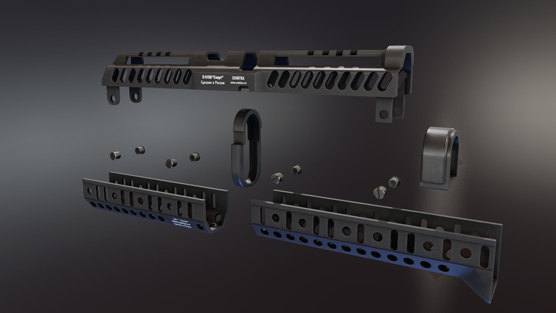 3D model Zenitco Sport 2 Handguard VR / AR / low-poly | CGTrader