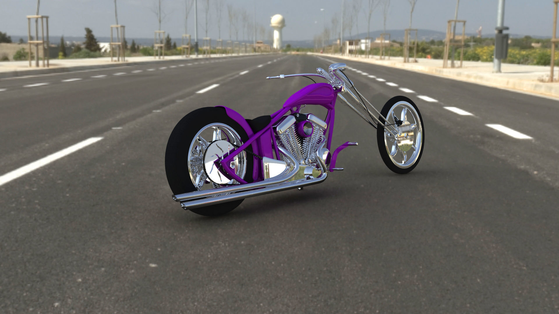 Custom American Chopper Bike 3D model | CGTrader