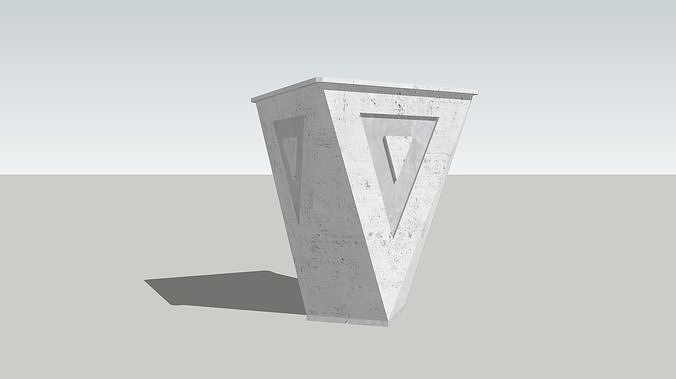 Garden Concrete Pot 3D model | CGTrader