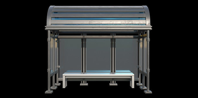 3D model Game Ready Bus Stop 14 VR / AR / low-poly | CGTrader