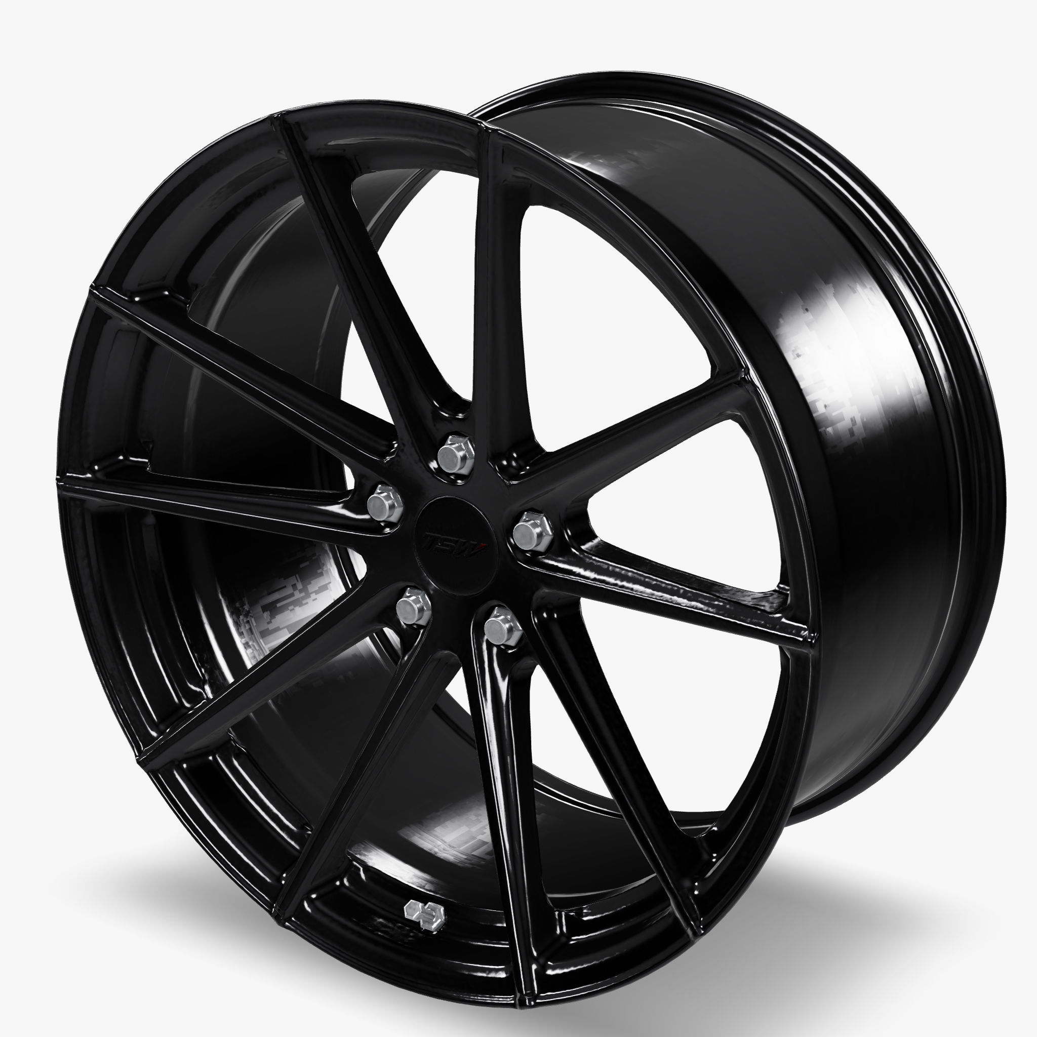 TSW Bathurst Wheel Rotary Forged Gloss Gunmetal 3D model | CGTrader