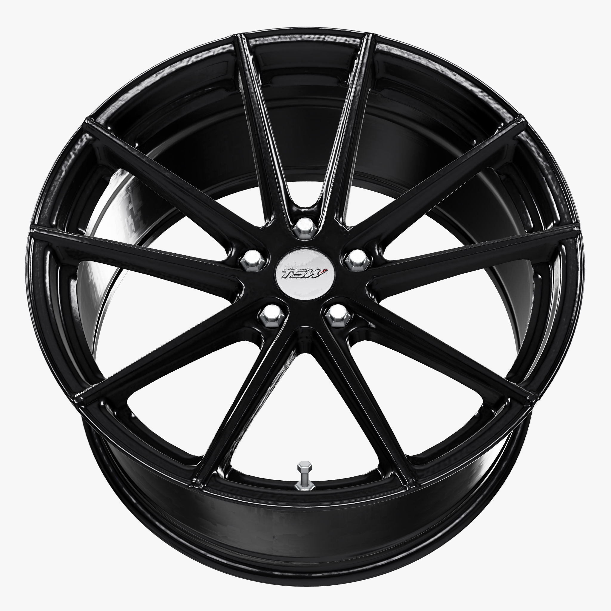 TSW Bathurst Wheel Rotary Forged Gloss Gunmetal 3D model | CGTrader