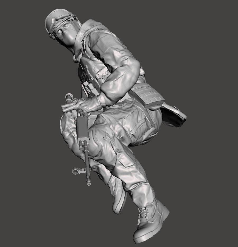 soldier 3d model for 3d printing in 3 poses 3D model 3D printable ...