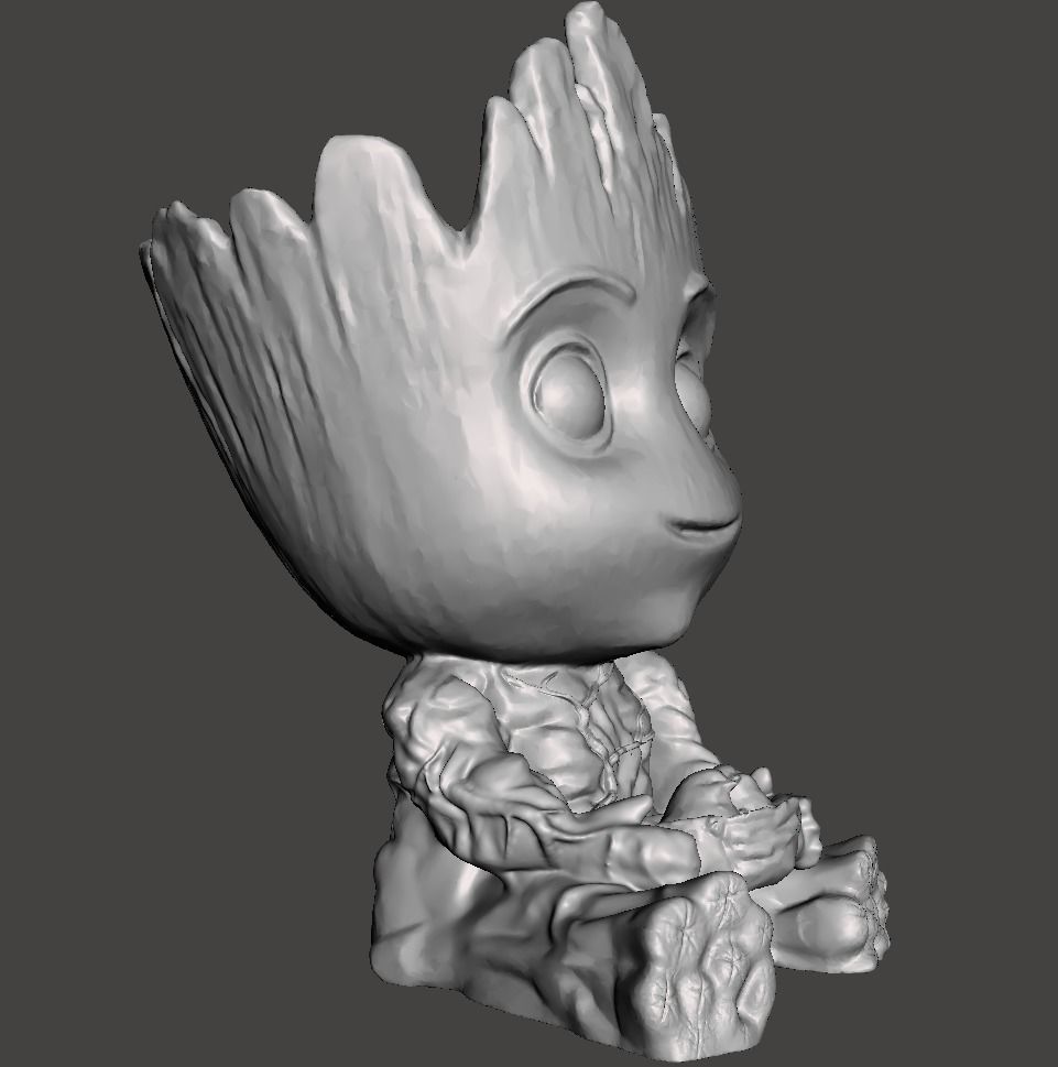 baby groot sitting 3D model 3D printable | CGTrader