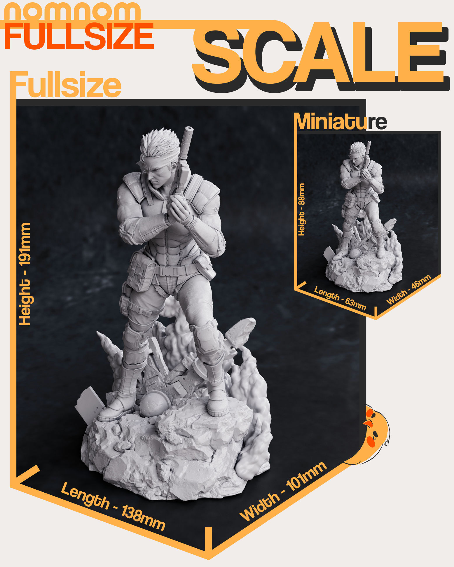 Solid Snake - Metal Gear Solid 3D model 3D printable | CGTrader