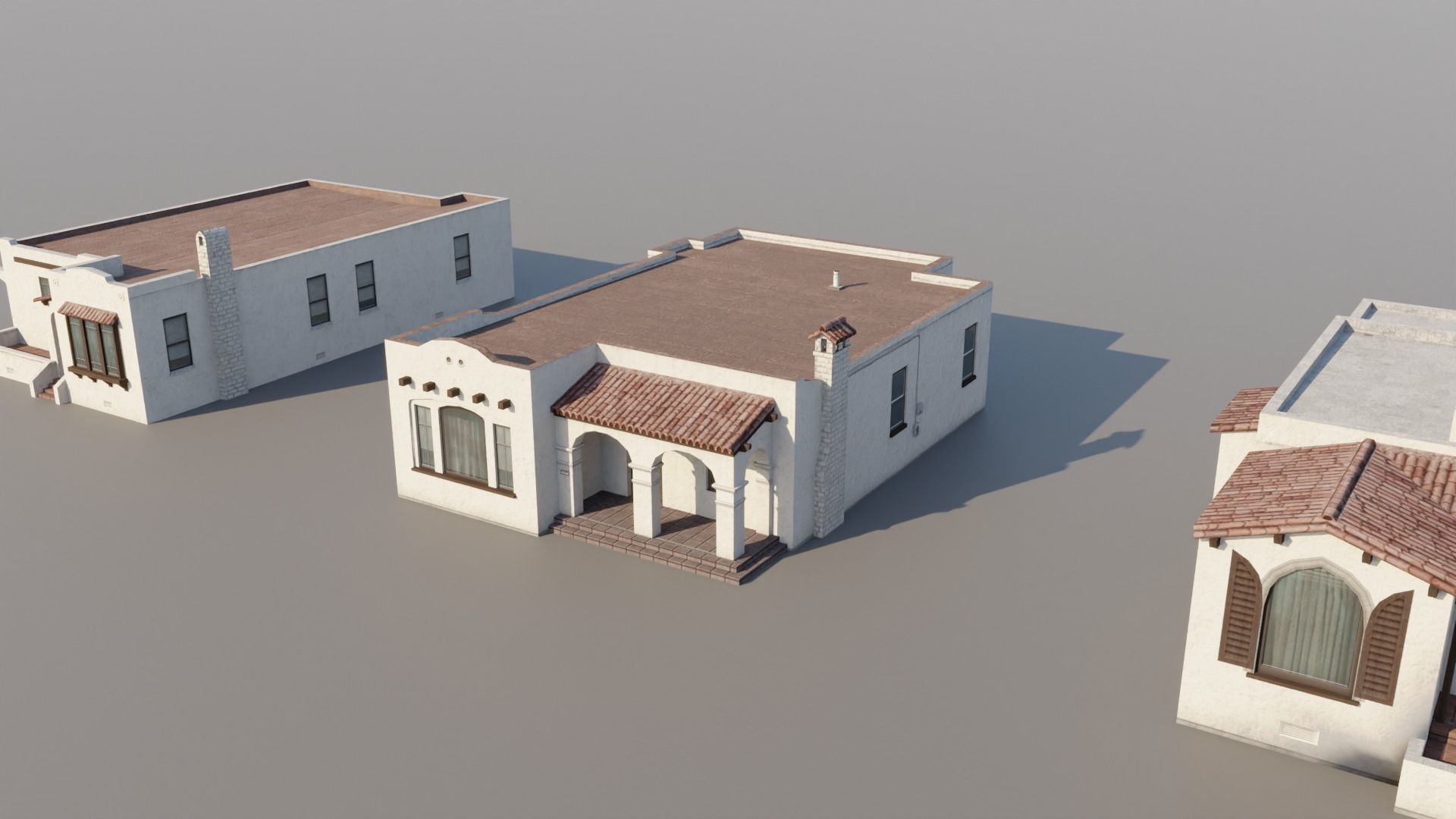 3D model Spanish Revival Homes VR / AR / low-poly | CGTrader