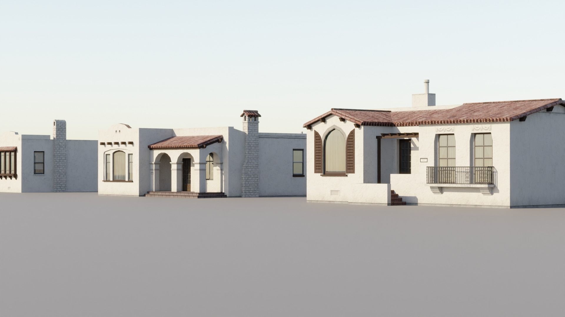 3D model Spanish Revival Homes VR / AR / low-poly | CGTrader