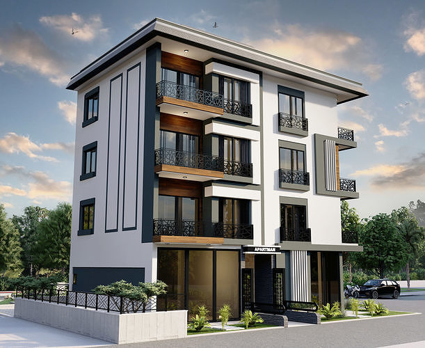 modern apartment model sketchup code 12 3D model | CGTrader