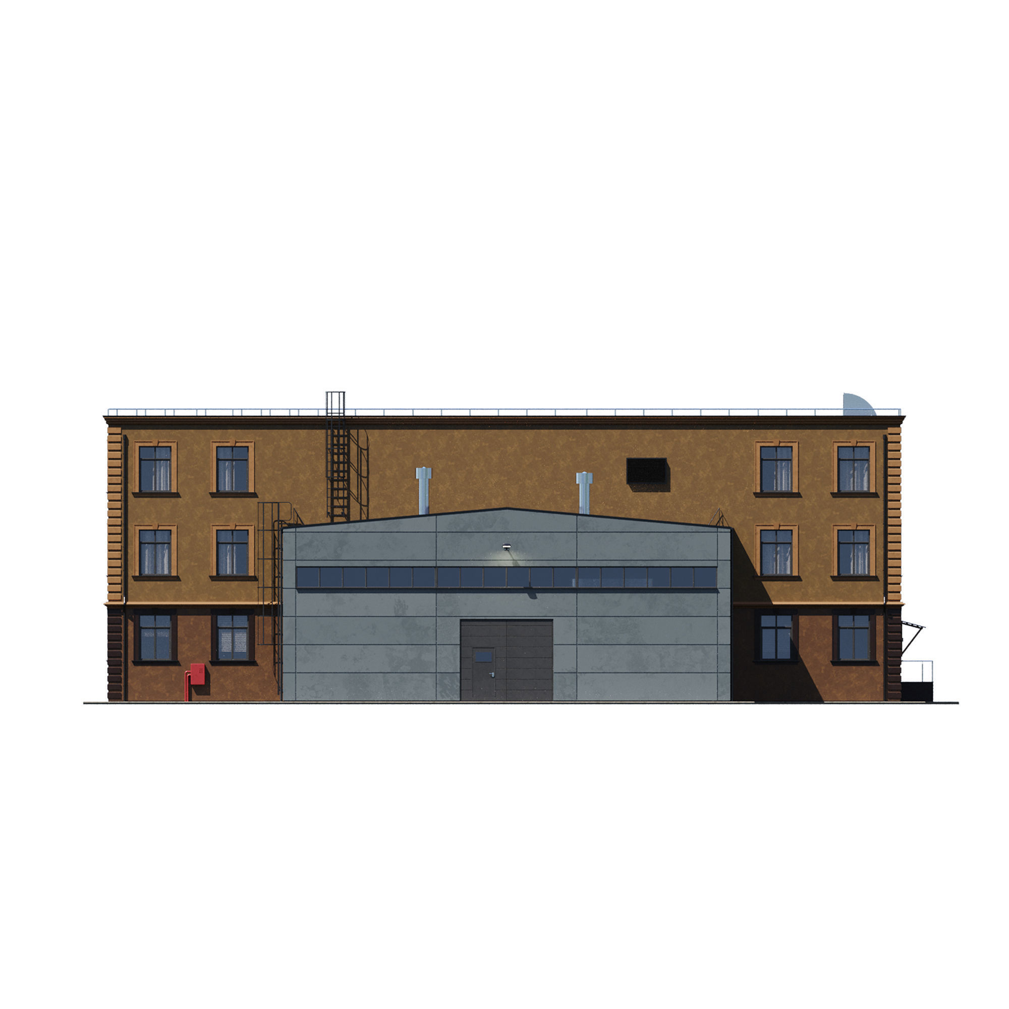 Factory building V1 3D model | CGTrader