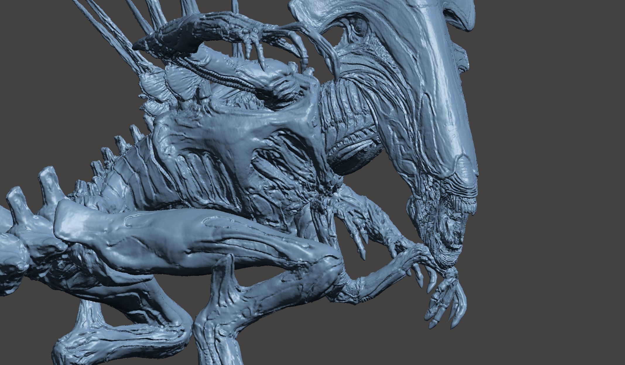 ALIENS ALIEN QUEEN XENOMORPH - ICONIC STOWAWAY EXTREME DETAIL 3D model ...