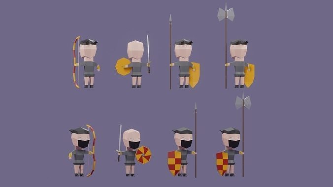 3D model Low Poly Soldiers VR / AR / low-poly | CGTrader