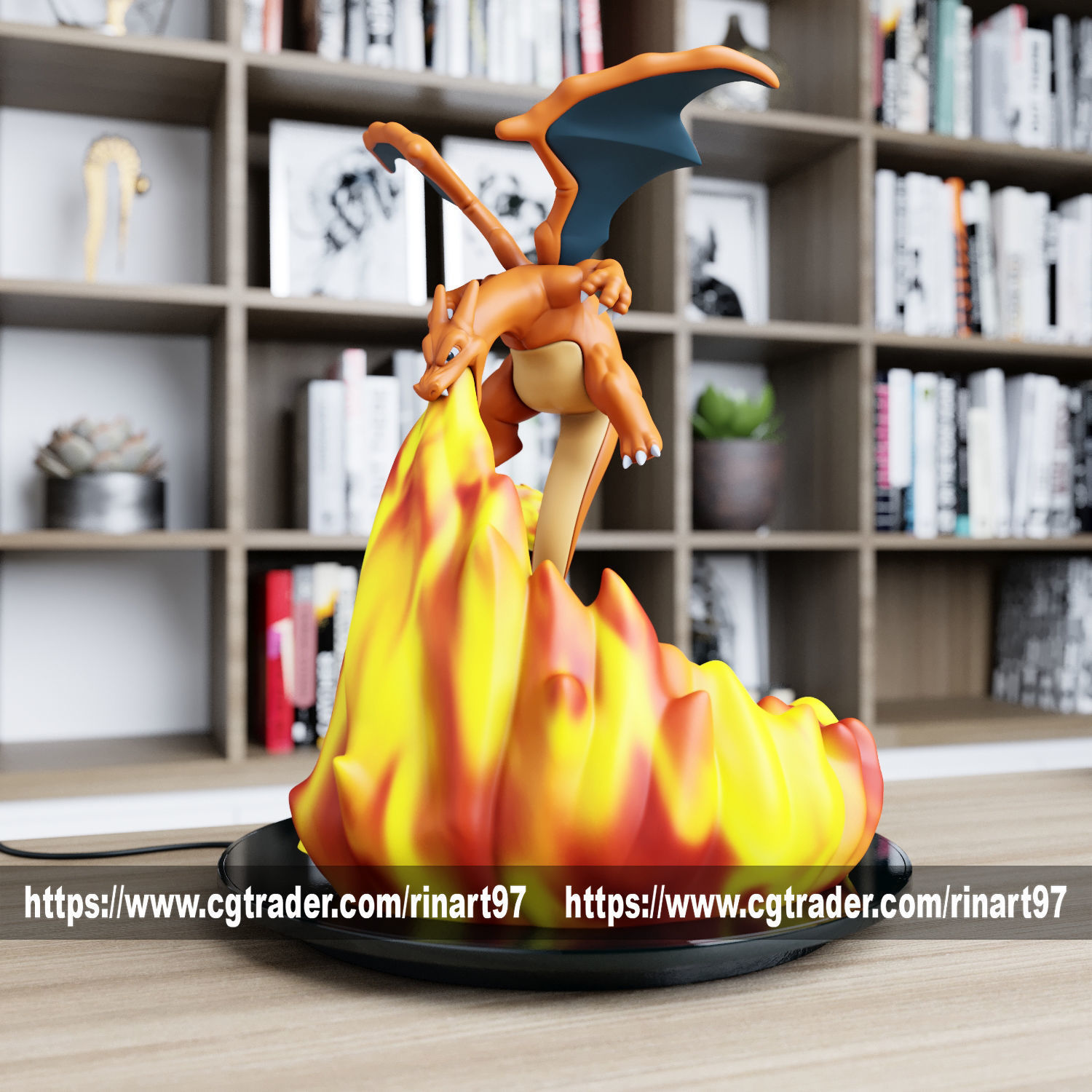 fire breathing charizard from pokemon 3D model 3D printable | CGTrader