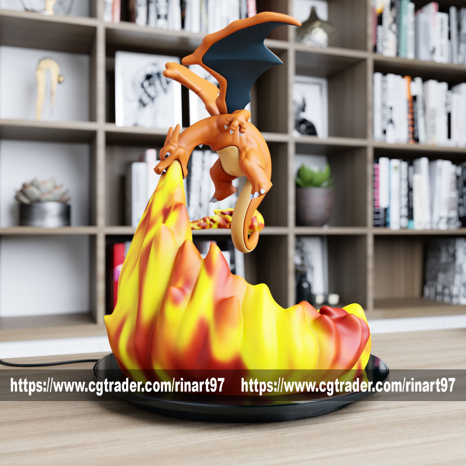 fire breathing charizard from pokemon 3D model 3D printable | CGTrader