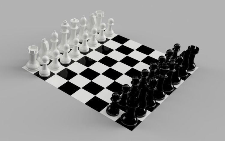 3D Printable Chess Set free 3D model 3D printable | CGTrader