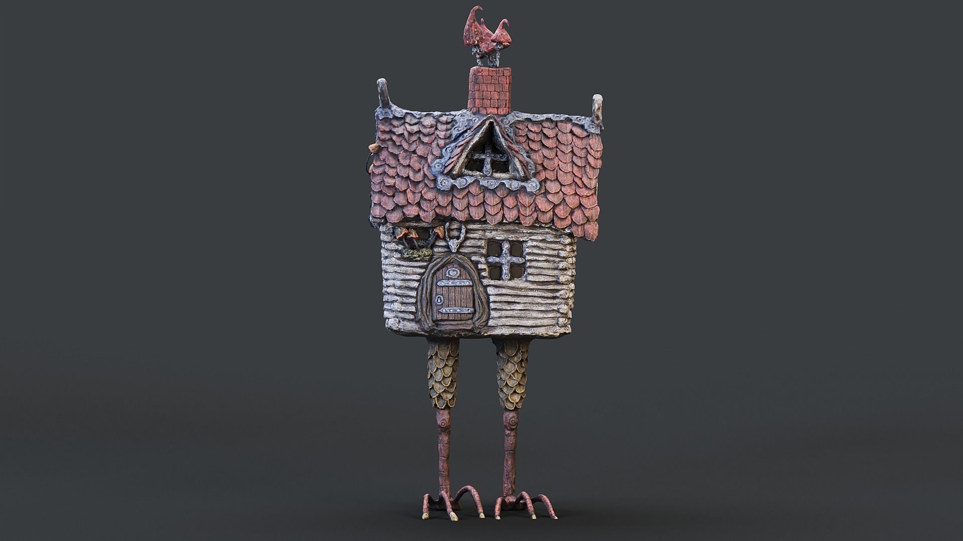 Garden Decor - Hut on Chicken Legs 3D model | CGTrader