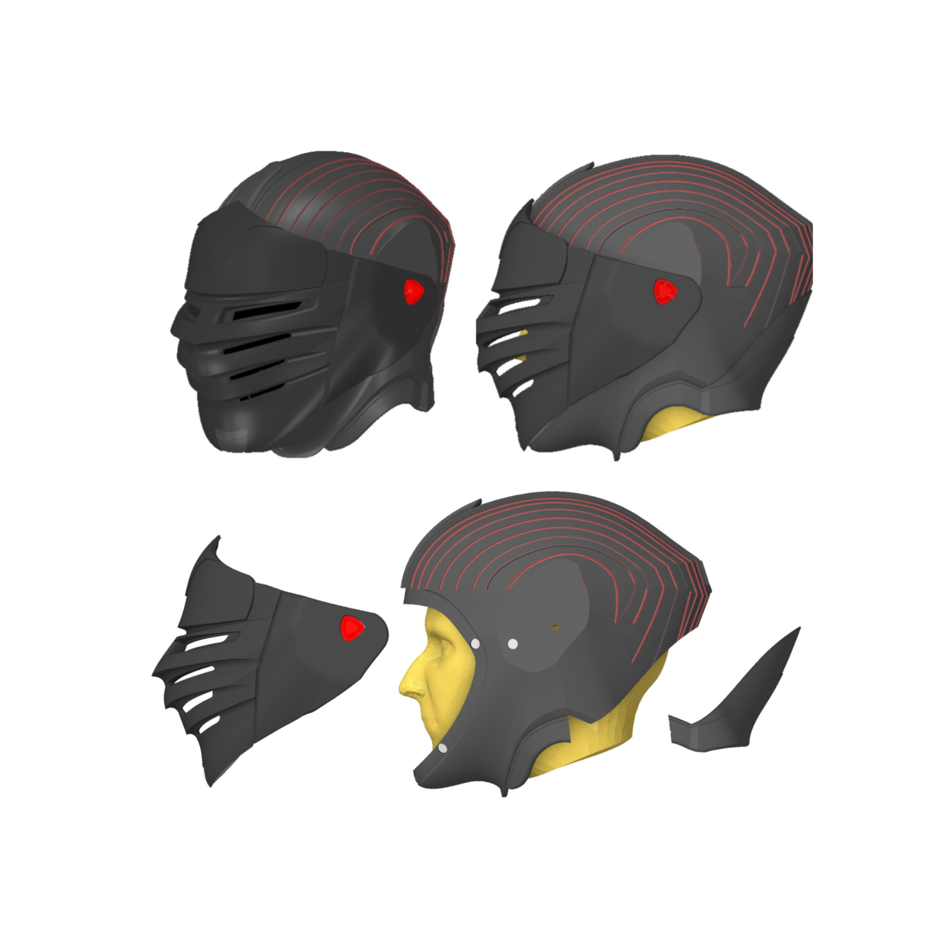 Marrok Helmet Inquisitor Helmet Ahsoka Cosplay By CC3D 3D model 3D ...