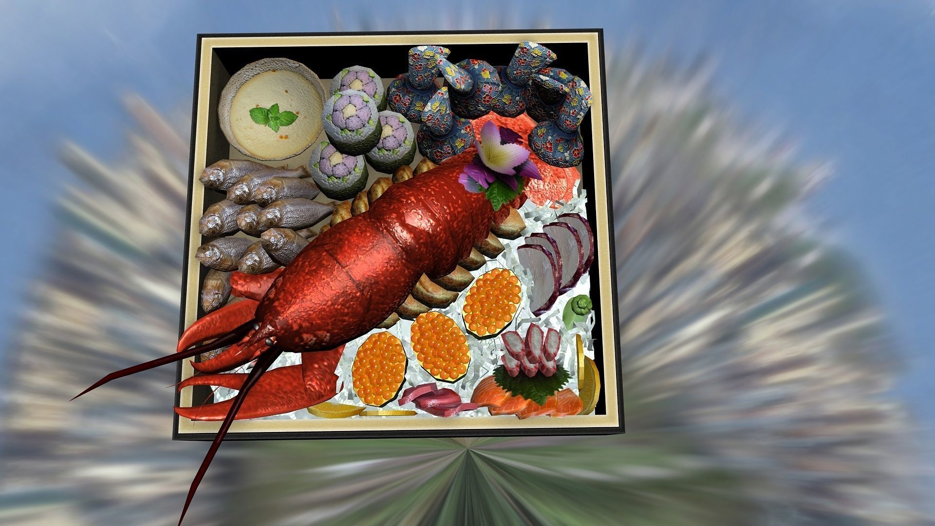 Japanese cuisine Osechi Oseti 3D model | CGTrader