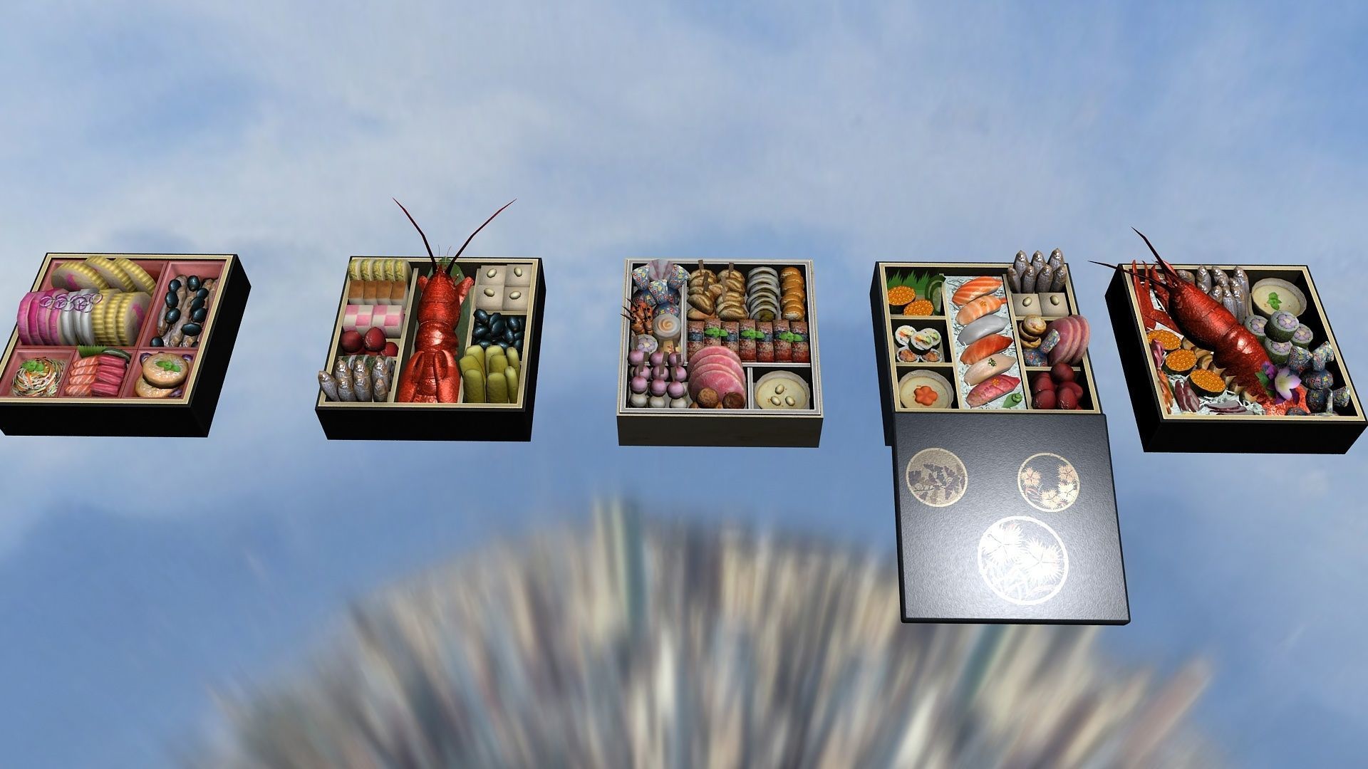 Japanese cuisine Osechi Oseti 3D model | CGTrader
