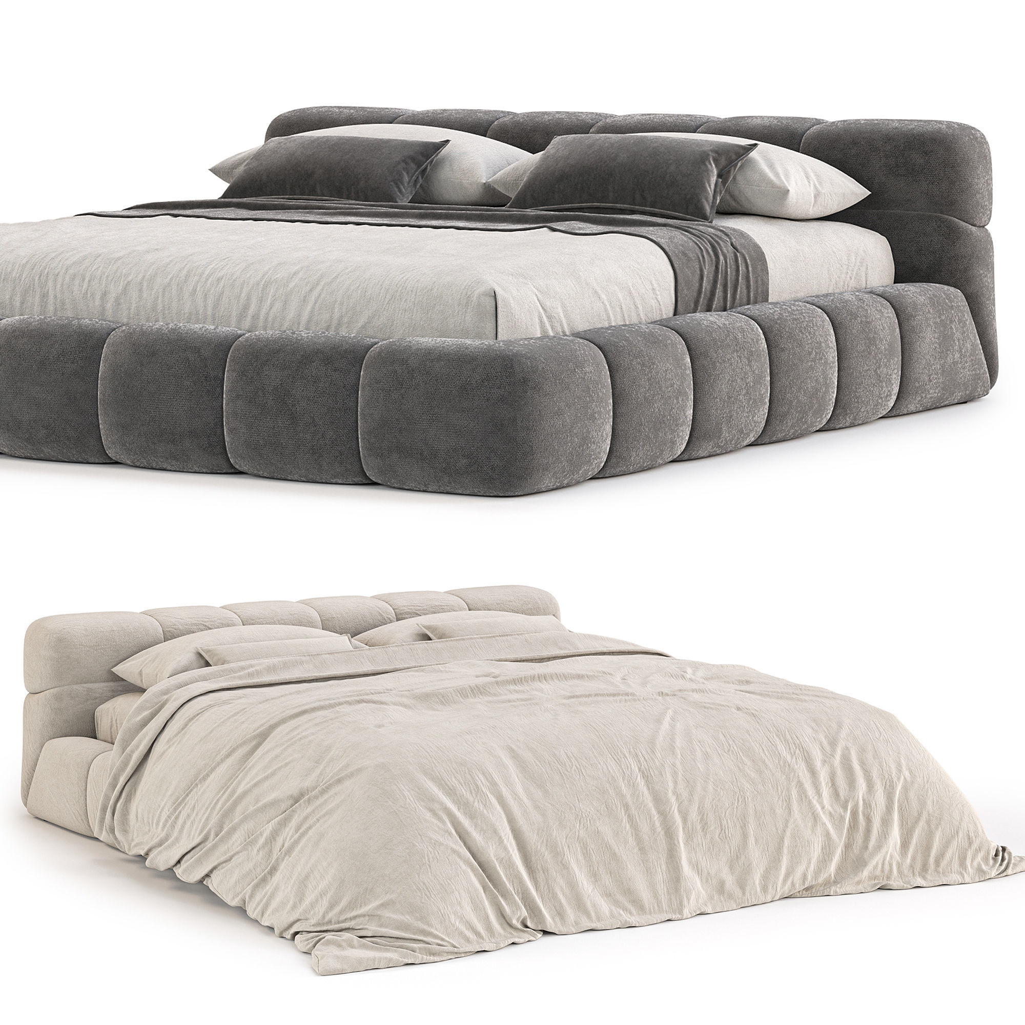 BB Italia Tufty Bed 3D model | CGTrader