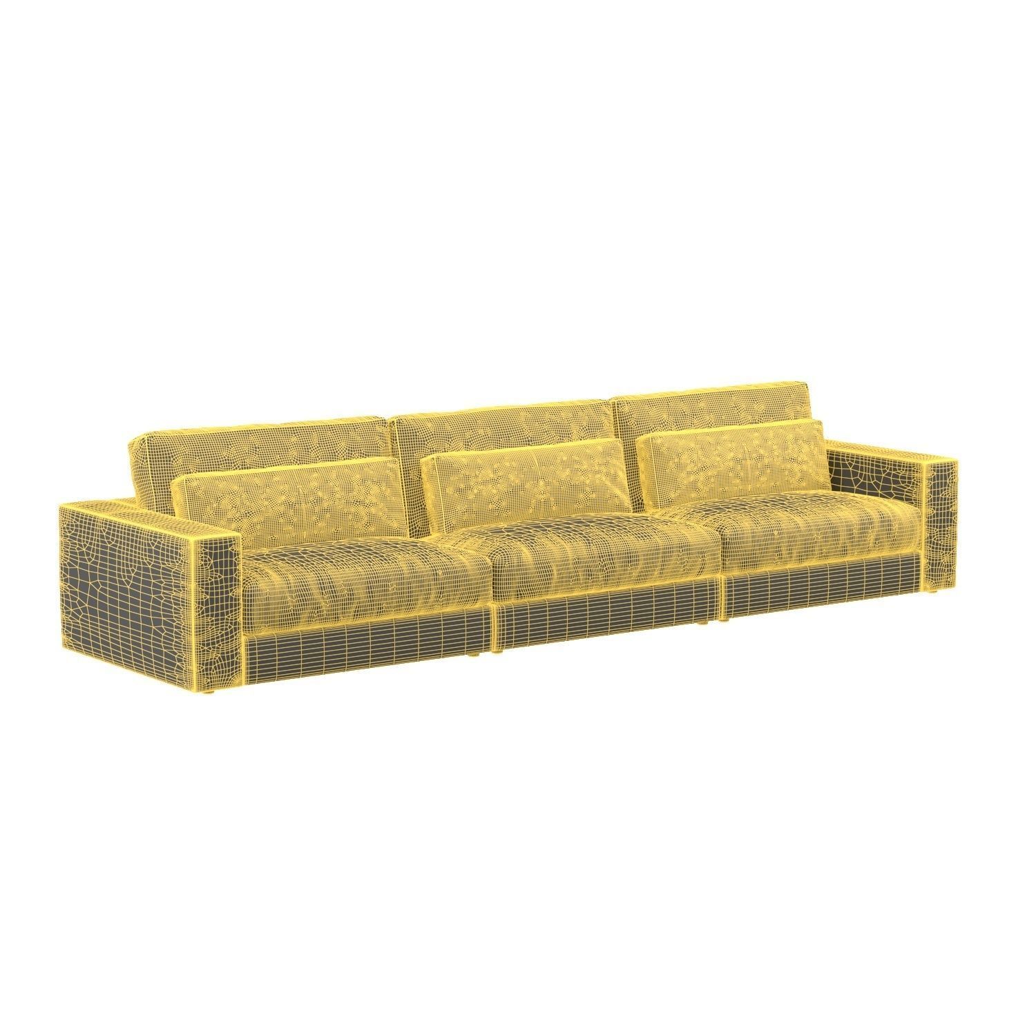 Lugano Slipcovered Modular Sofa 3D model | CGTrader