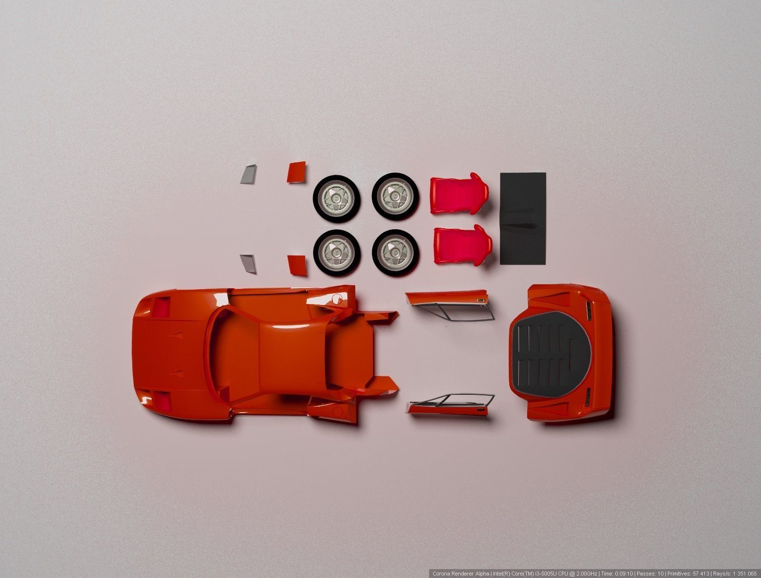 Ferrari F40 3D model 3D printable | CGTrader