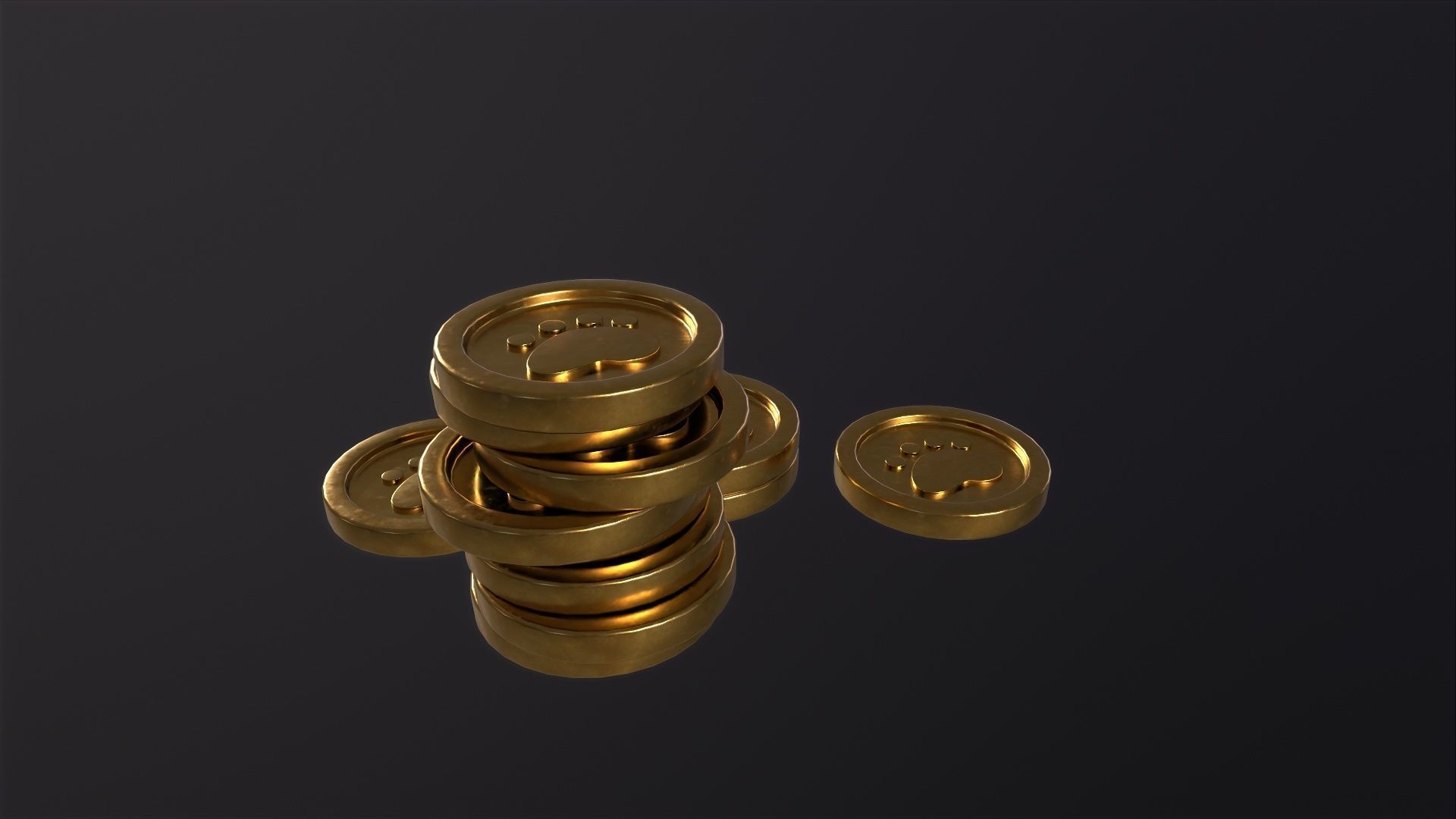 3D model Gold Coin 3D Model VR / AR / low-poly | CGTrader