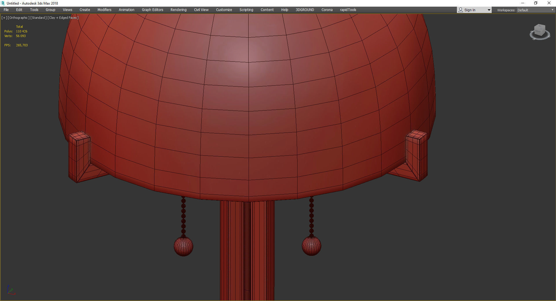 3D model ALTADENA GLASS SHADE TABLE LAMP VR / AR / low-poly | CGTrader