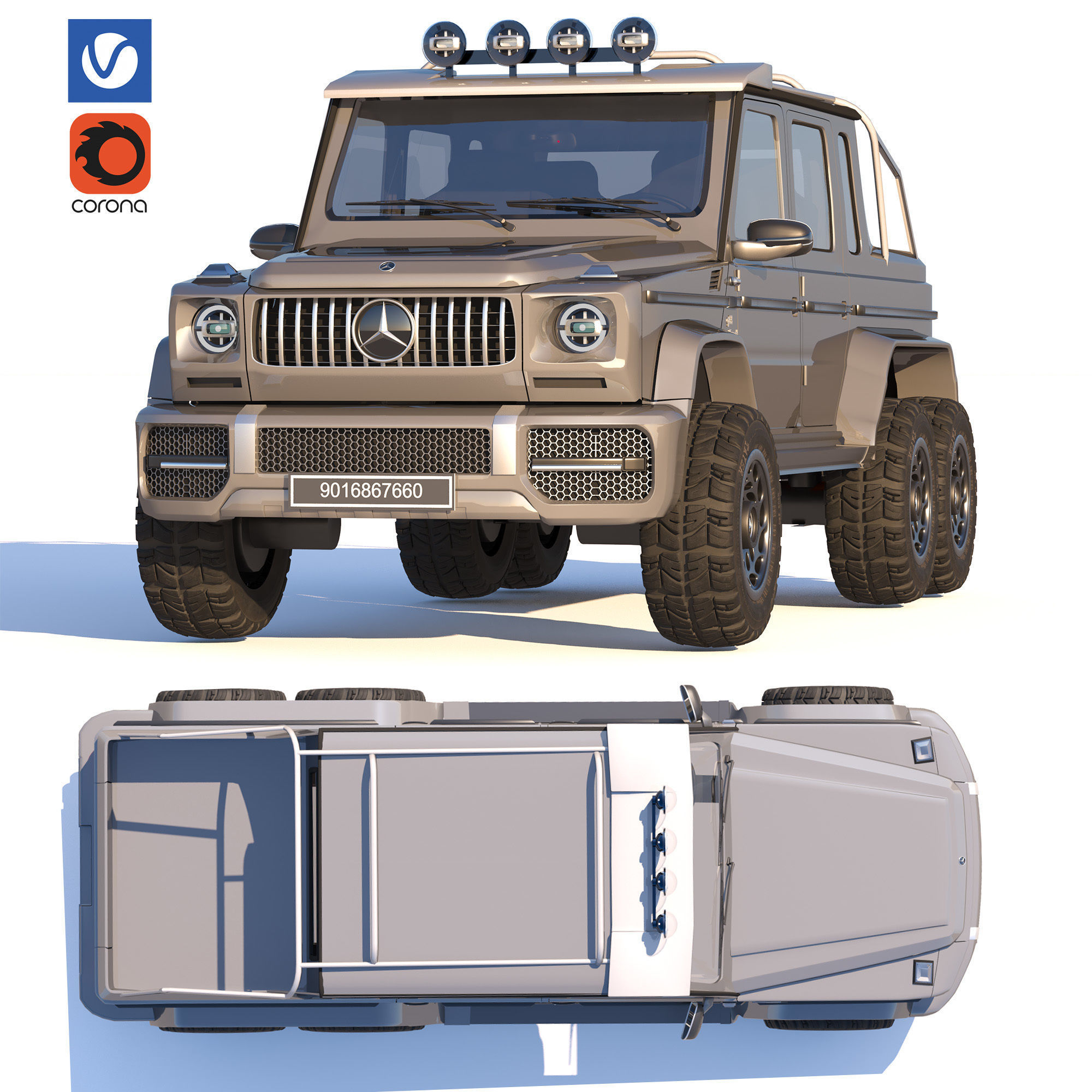 OFF ROAD BENZ G63 3D model | CGTrader
