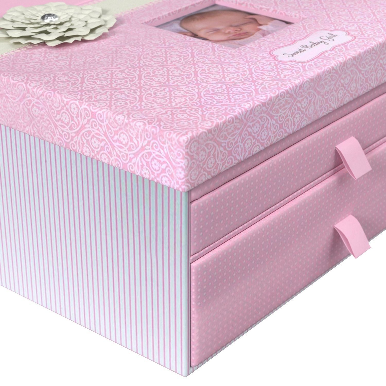 C R Gibson Pink Baby Girl Large Keepsake Box 3D model | CGTrader
