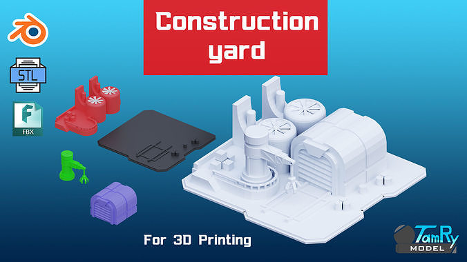Construction yard Red Alert 2 free 3D model 3D printable | CGTrader