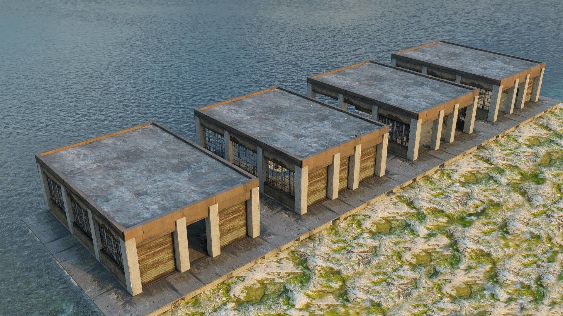 3D model Boat Garage VR / AR / low-poly | CGTrader