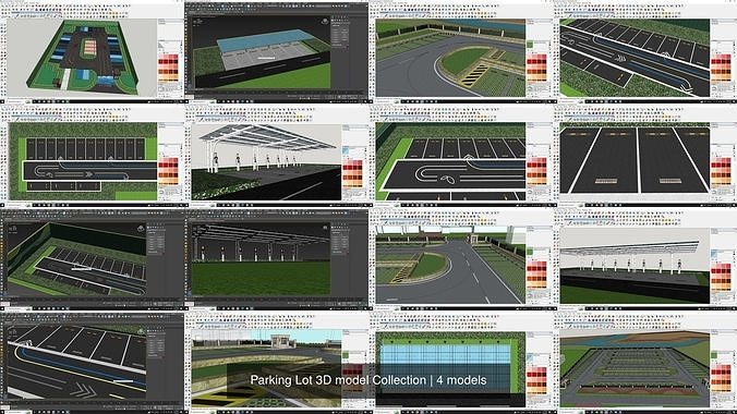Parking Lot 3D model Collection | CGTrader