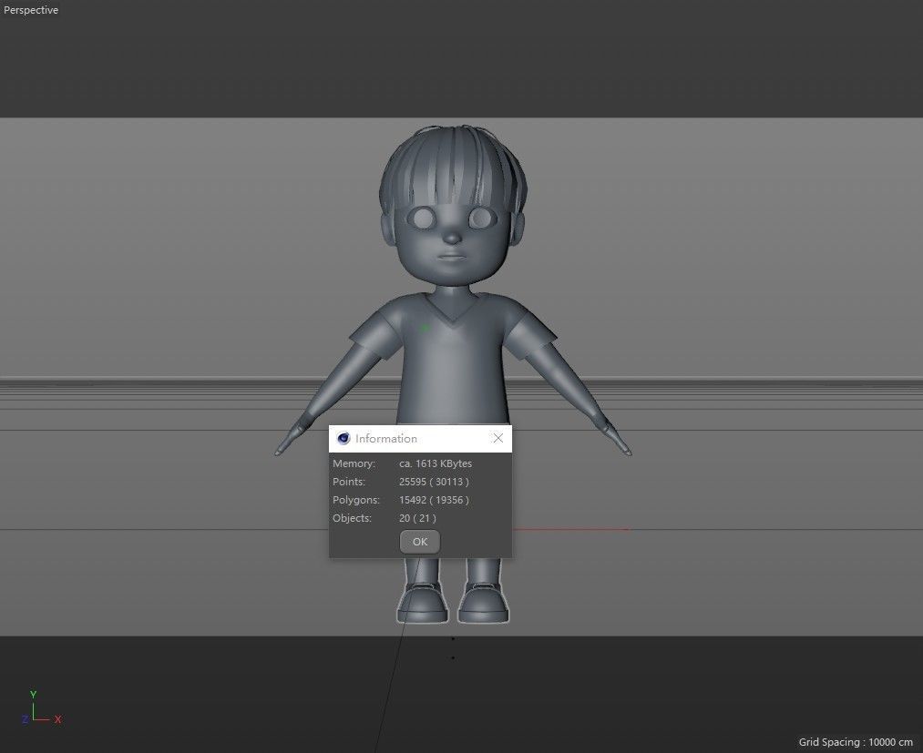 Cartoon Boy Child Studen Little Fat Man 3D model | CGTrader