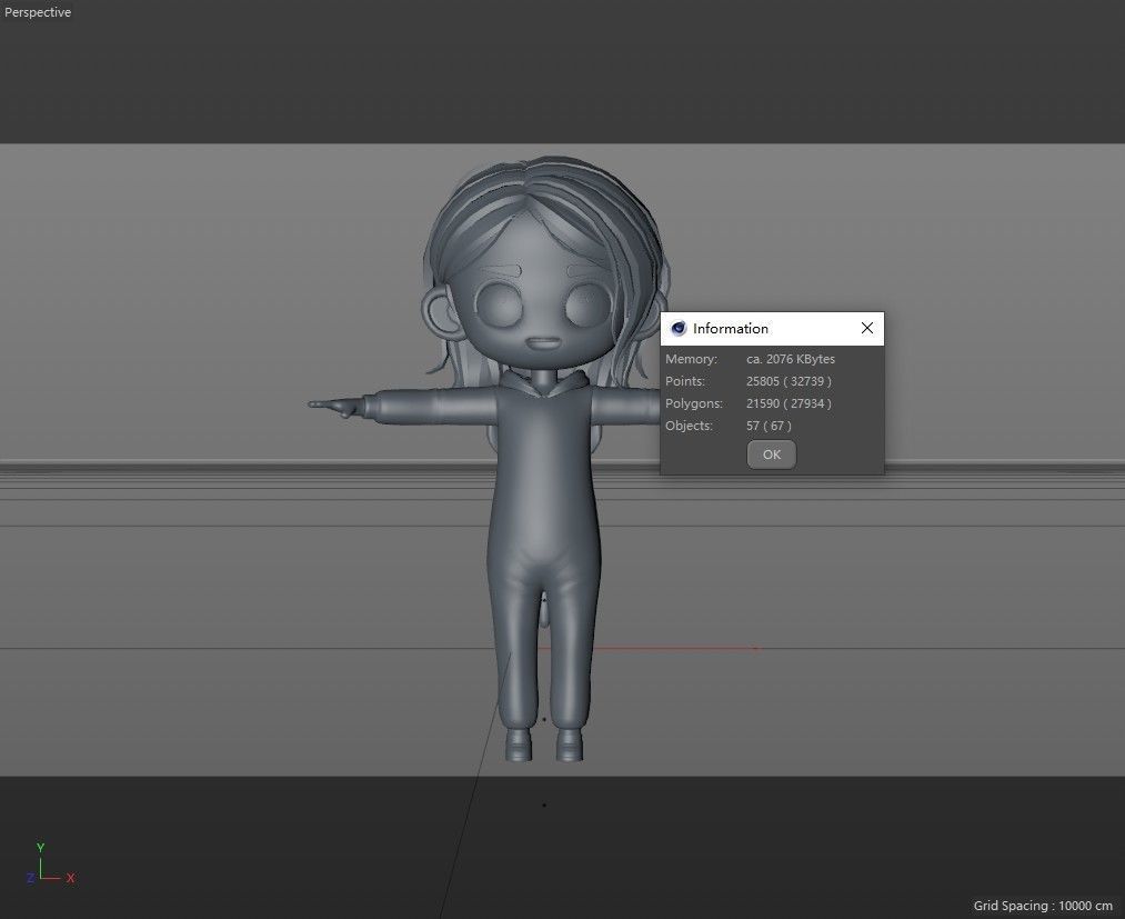 cartoon girl little girl kid cute ip c4d 3D model | CGTrader