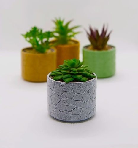 Vase 3 - curved Stone Pattern 3D model 3D printable | CGTrader