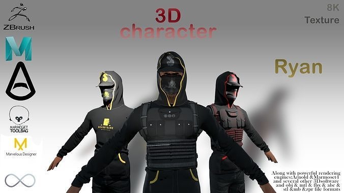 RYAN-3D CHARACTER 3D model | CGTrader